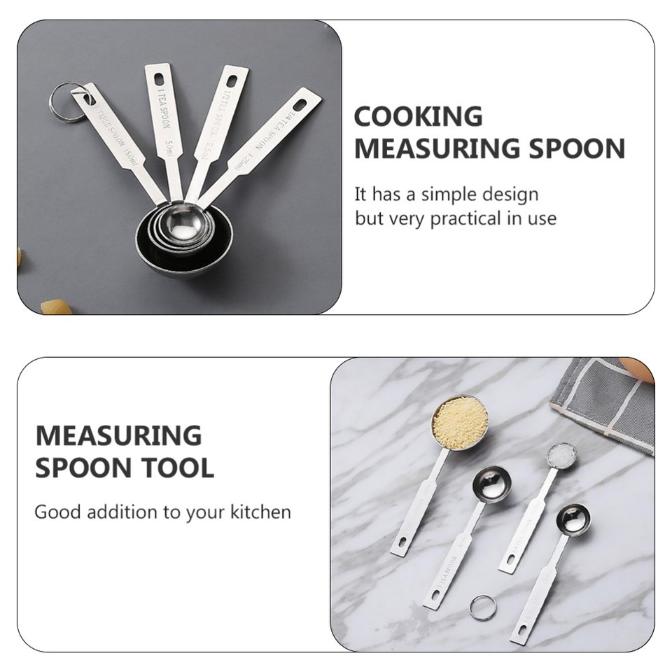 4 Pcs Spice Measuring Tool Cooking Cups Measure Spoon for Baking | eBay UK