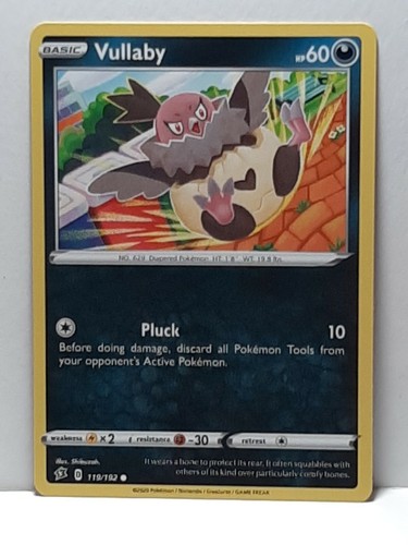 Vullaby 119/192 Pokemon Rebel Clash Common Darkness New Fresh | eBay