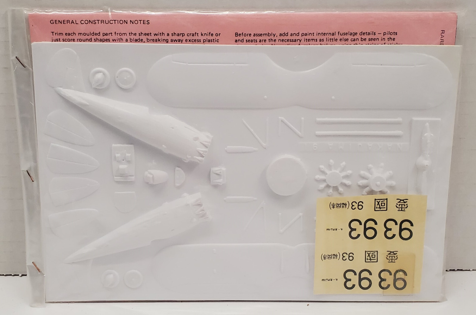 Rare Plane Nakajima Army Type 91 Vacuform Model Aircraft Kit 1:72 Scale ...