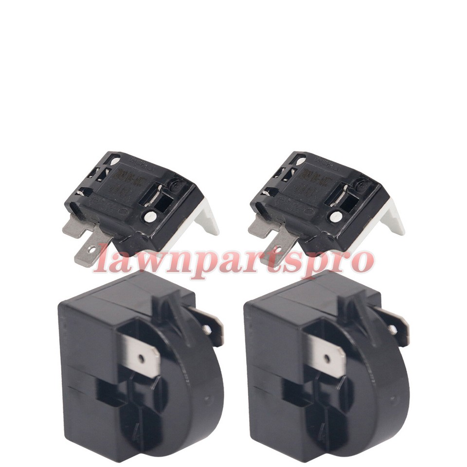 2x Refrigerator PTC Starter Relay Replace 2 Pins Compressor Overload ...