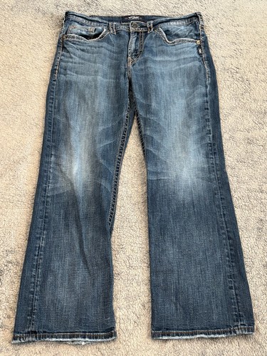 Silver Jeans Mens 36x32 Blue Denim Craig Relaxed Bootcut Medium Wash ...