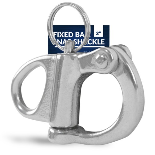 Five Oceans Marine Fixed Bail Snap Shackle, Stainless Steel 2 inches ...