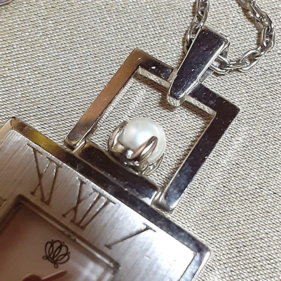 MIKIMOTO Pendant Watch with Pearl Silver Quartz JAL Logo – Working | eBay
