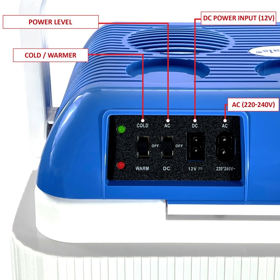 24L Cooler Hot/Cold Portable Cool Box Car Home Electric 240V AC / 12V ...