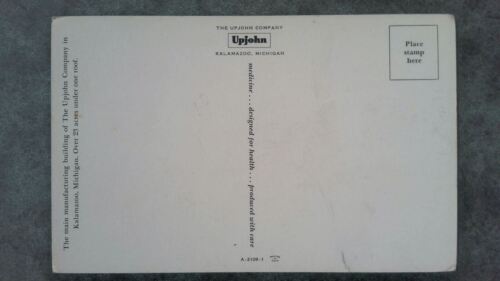 VTG c1950s Postcard The Upjohn Company Main Manufacturing Building ...