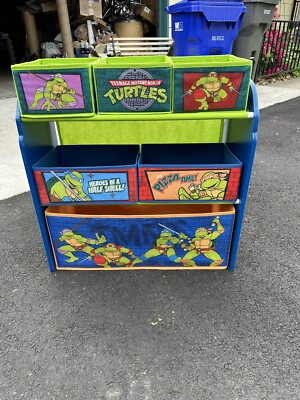 RARE 25” Teenage Mutant Ninja Turtles TMNT Kids Toy Wood Storage ...