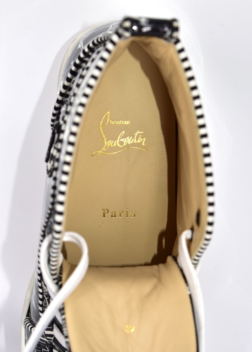 B20 NWD CHRISTIAN LOUBOUTIN Patent Blk/Wht Graffiti Hi Top B20 NWD CHRISTIAN LOUBOUTIN Patent Blk/Wht Graffiti Hi Top