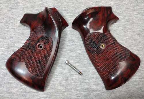 Vintage Fitz Ten-O Target Grips w/ Screw S&W N Frame Thumb Rest RH ...