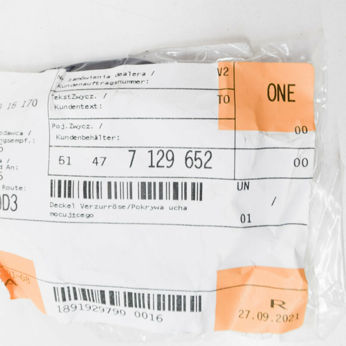 NEW BMW 3 E90 REAR LEFT TRUNK FASTENING LOOP COVER 7129652 51477129652 ...