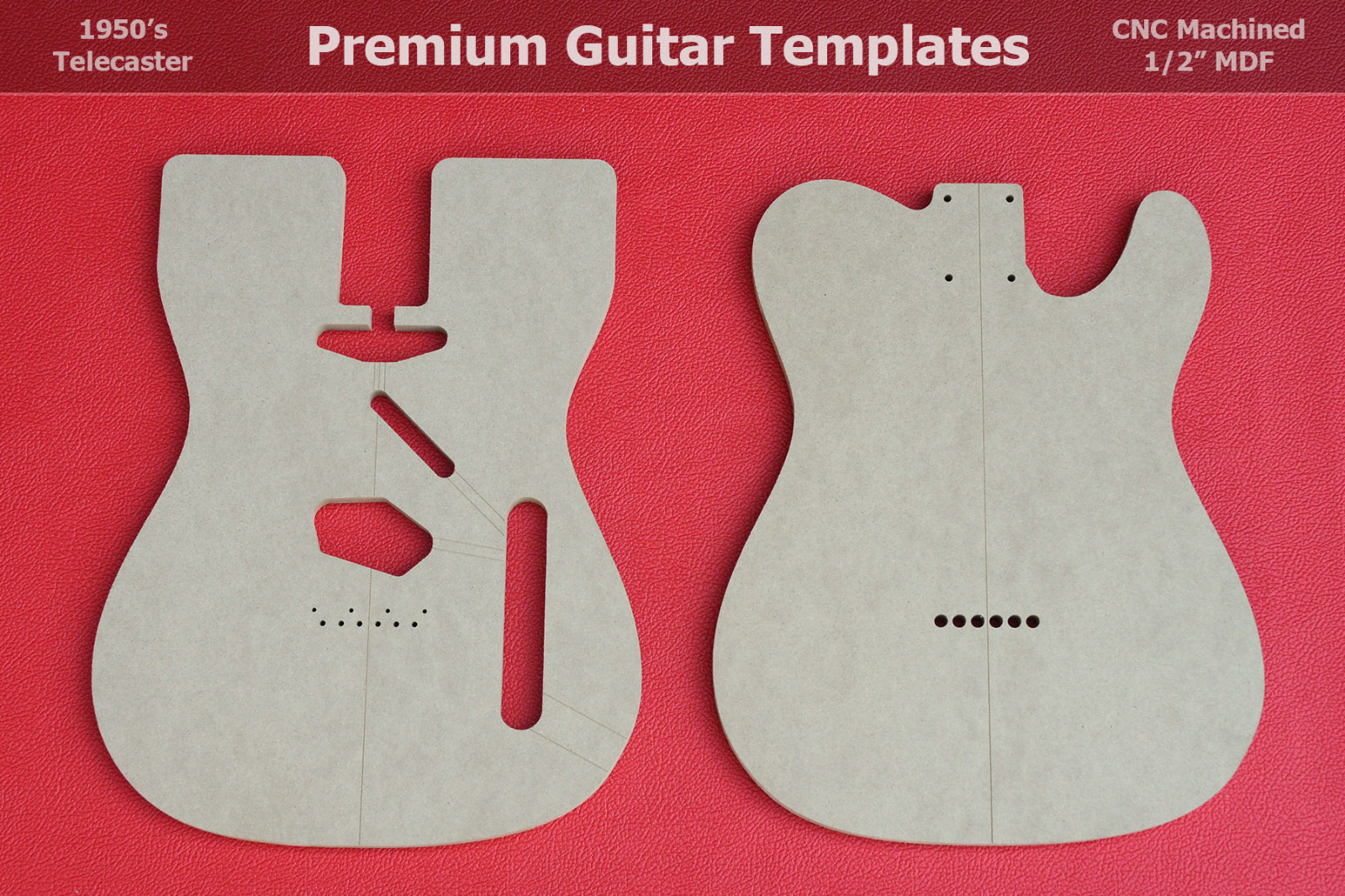 Telecaster Body Router Template Set wVintage Router Hump CNC TELE 1/2 ...