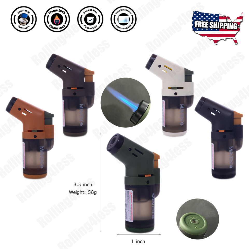 Maven Alpha Mini Single Flame Torch Lighter - Assorted | eBay