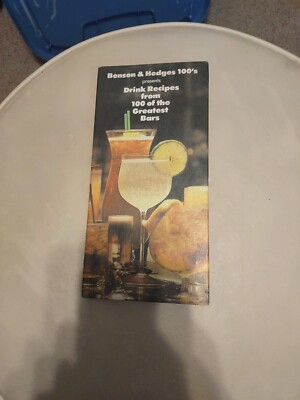 Vintage 1979 Benson & Hedges Drink Recipes from 100 of the Greatest ...