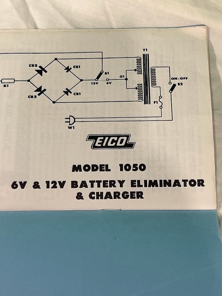 Vintage 1950s EICO Battery Eliminator &CHARGER model 1050 Radio ...
