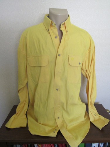Men's long sleeve cotton shirt Wrangler L Yellow George Strait ...