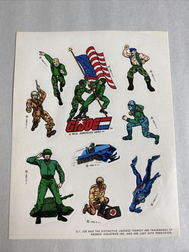 GI Joe 1983 Vintage Sticker Sheet Stickers 80s | eBay