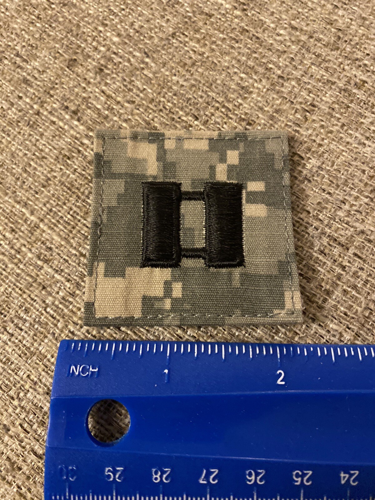 US Army Captain CPT O-3 Rank ACU Hook / Loop Pattern Military Patch ...