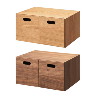 MUJI Stackable Wood Chest 2 Square Drawers OAK WALNUT NEW from Japan | eBay