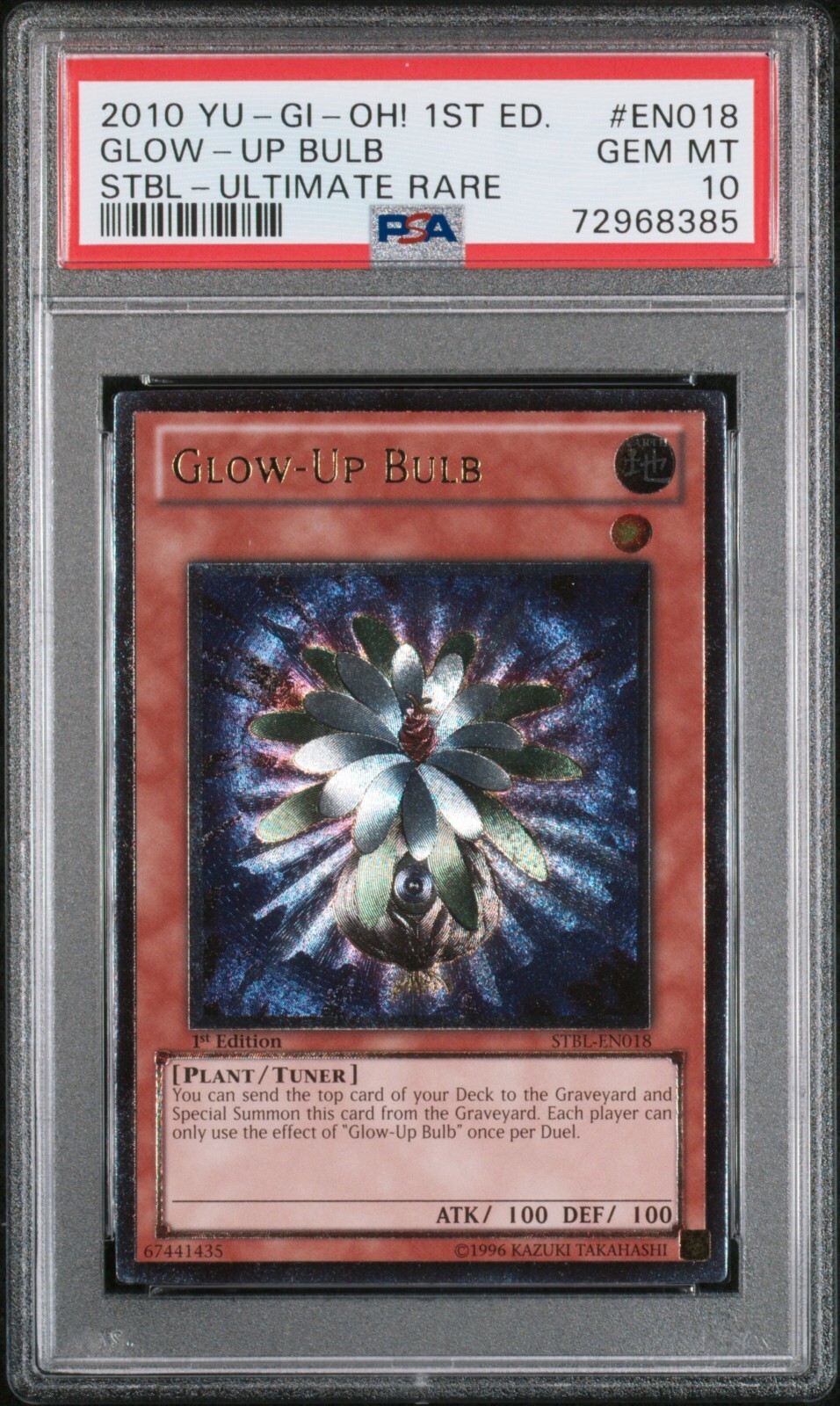 YUGIOH PSA 10 2010 Glow-Up Bulb STBL-EN018 Ultimate Rare 1st Edition | eBay