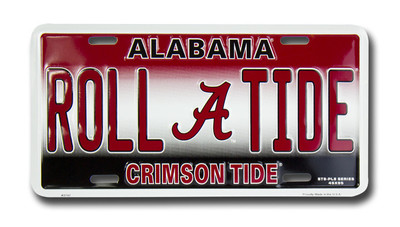ALABAMA CRIMSON TIDE CAR TRUCK TAG LICENSE PLATE ROLL TIDE BAMA ...