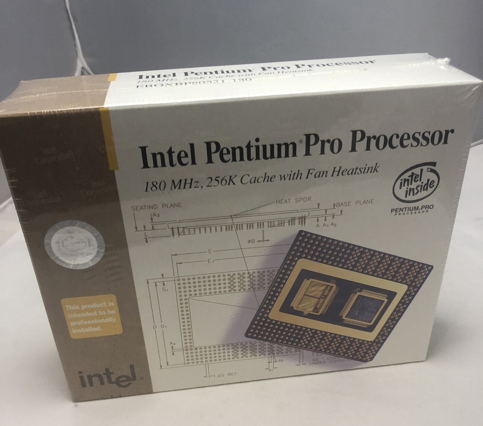 NEW Vintage Intel Pentium Pro Processor 180MHz CPU Sealed Retail Boxed ...