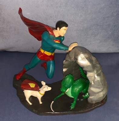 AURORA COMIC SCENES SUPERBOY AND KRYPTO MODEL KIT ASSEMBLED PAINTED ...