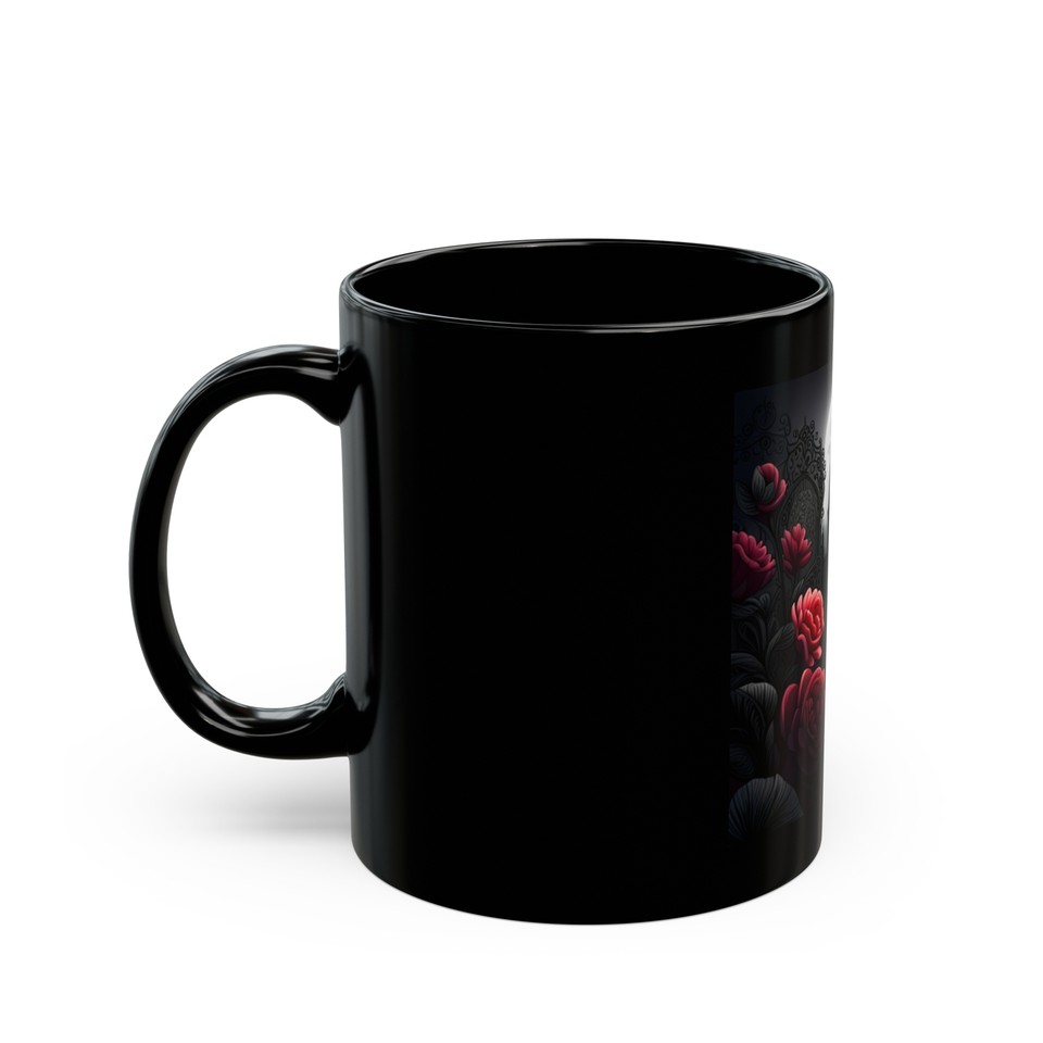 Floral Black Mug (11oz, 15oz) | eBay