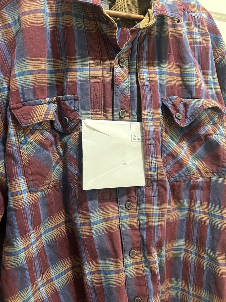 Mens X Large 5.11 Tactical Flannel Shirt Purple plaid snap button ...