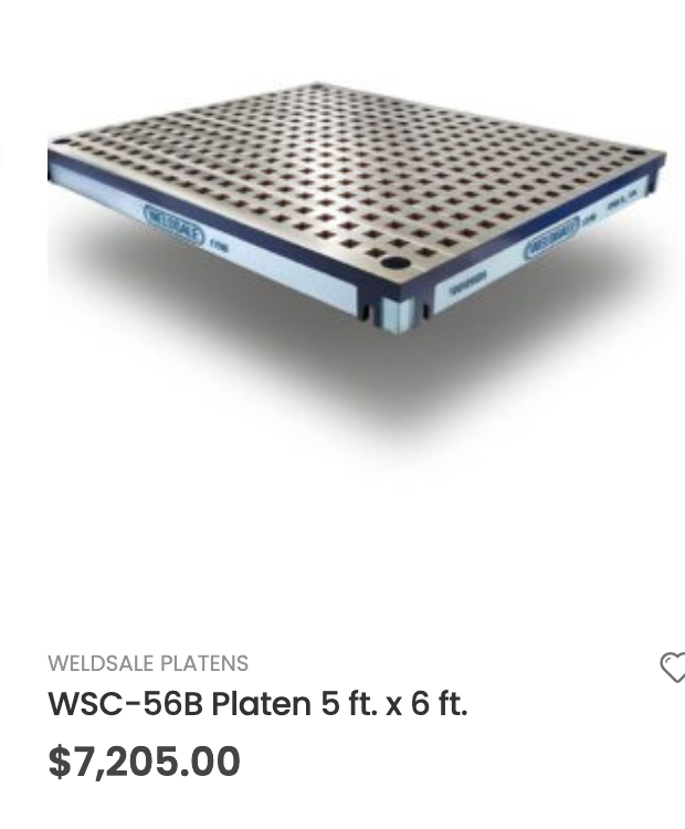 Weldsale Welding Platen Table w/Stand 5'x6' FACTORY PAINT ON TOP w ...