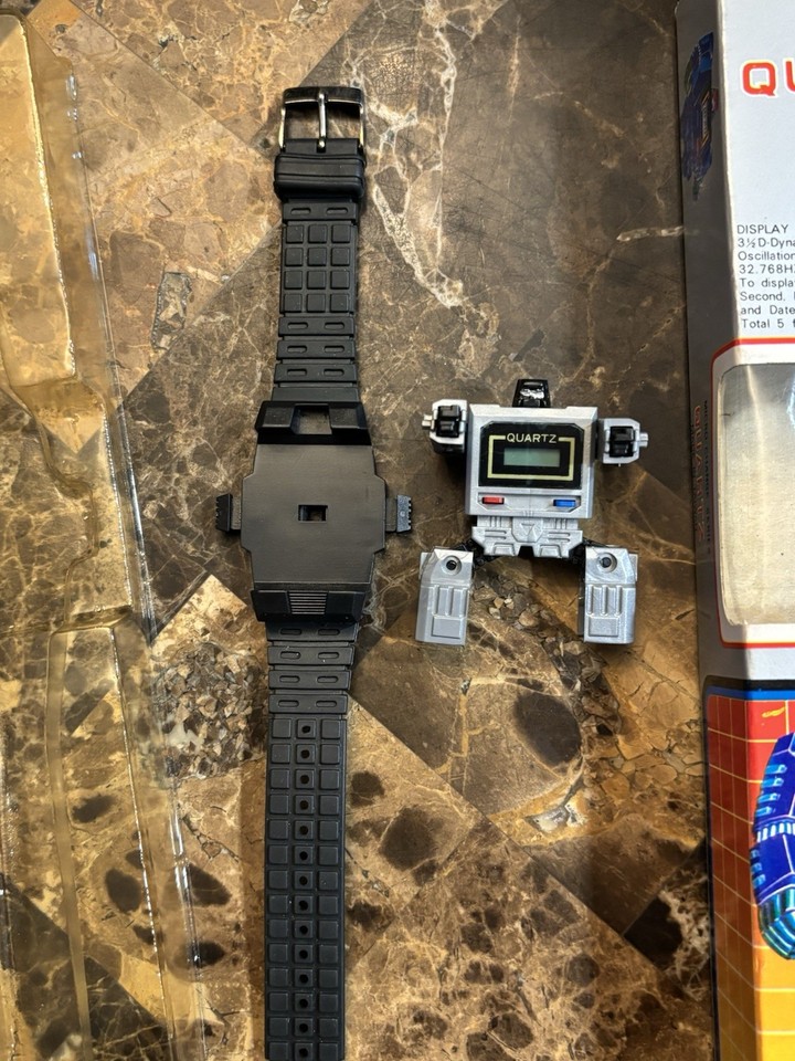 Transformer Grey Robot Quartz Wrist Watch Vintage 1980’s New Old Stock ...