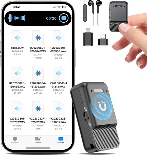 Magnetic Voice Recorder,64GB Audio Recorder,Digital Recorder with... | eBay