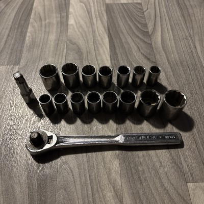 Vintage Craftsman =V= Socket Set 17 Piece’s 1/2” Drive standard ...