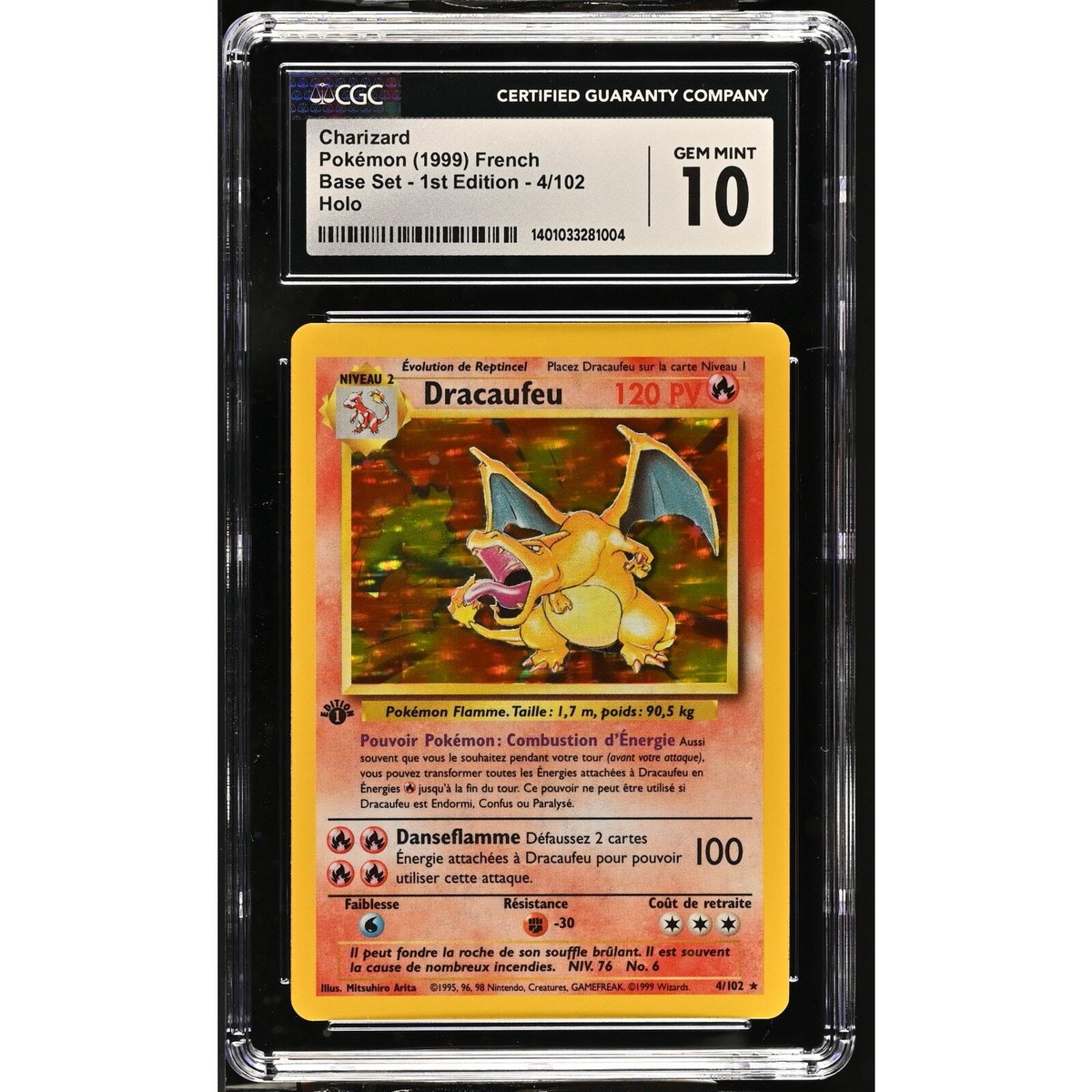1st Edition Dracaufeu French Charizard 4 102 Pokemon Card