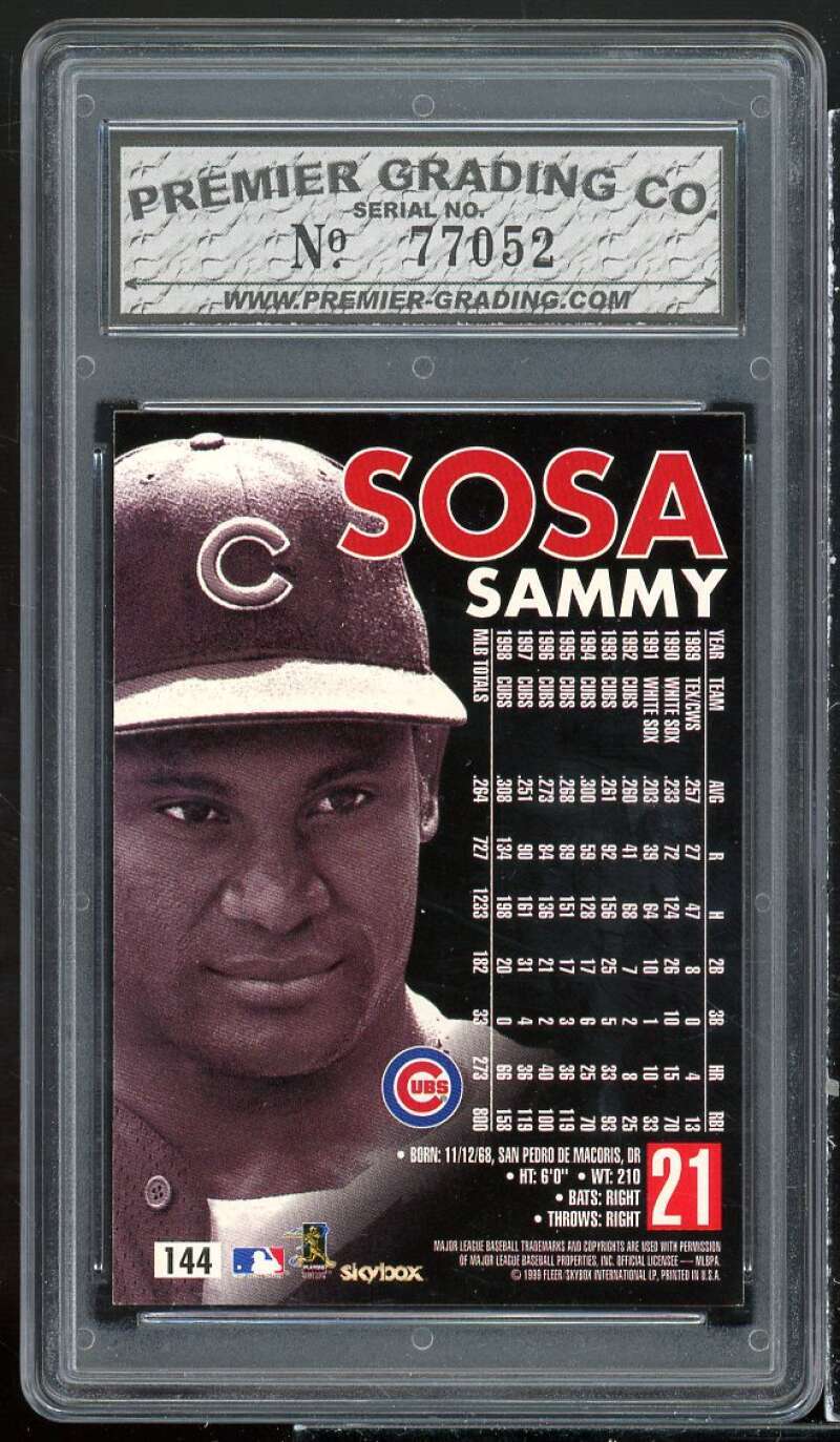 Sammy Sosa Card 1999 Skybox Premium #144 PGC 9 MINT | eBay