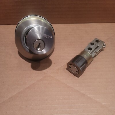 TRU-Bolt deadbolt, satin chrome 2 3/8 DI | eBay