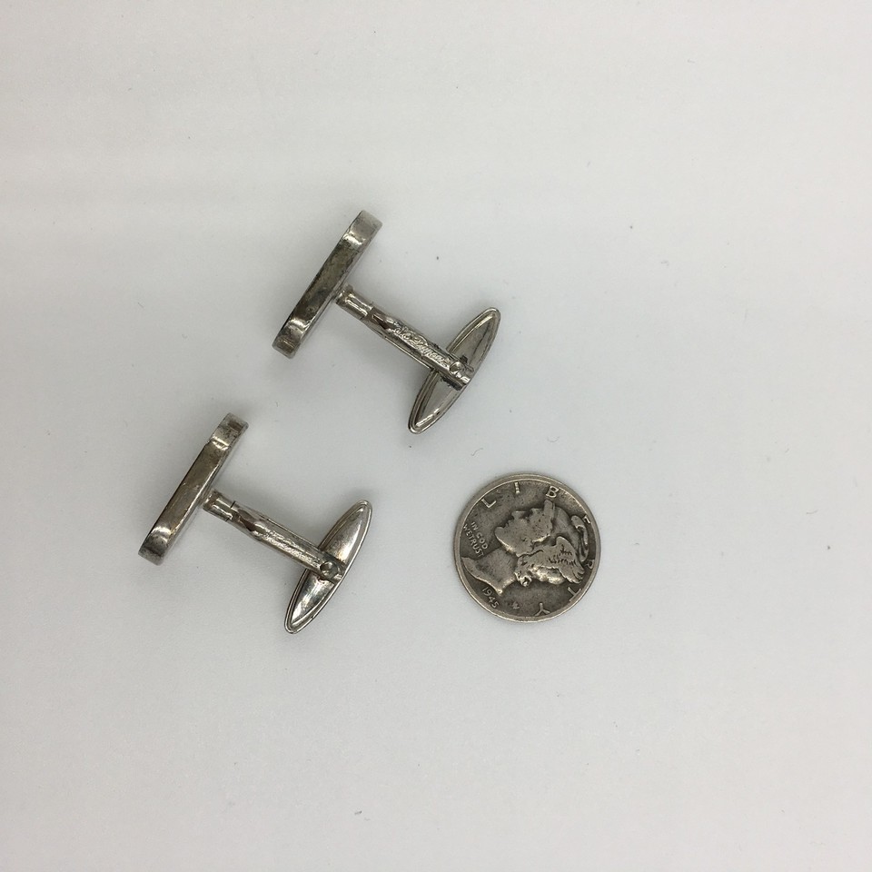 Vintage S.T. Dupont Paris D Logo Silver Tone Cufflinks With Box Made In ...