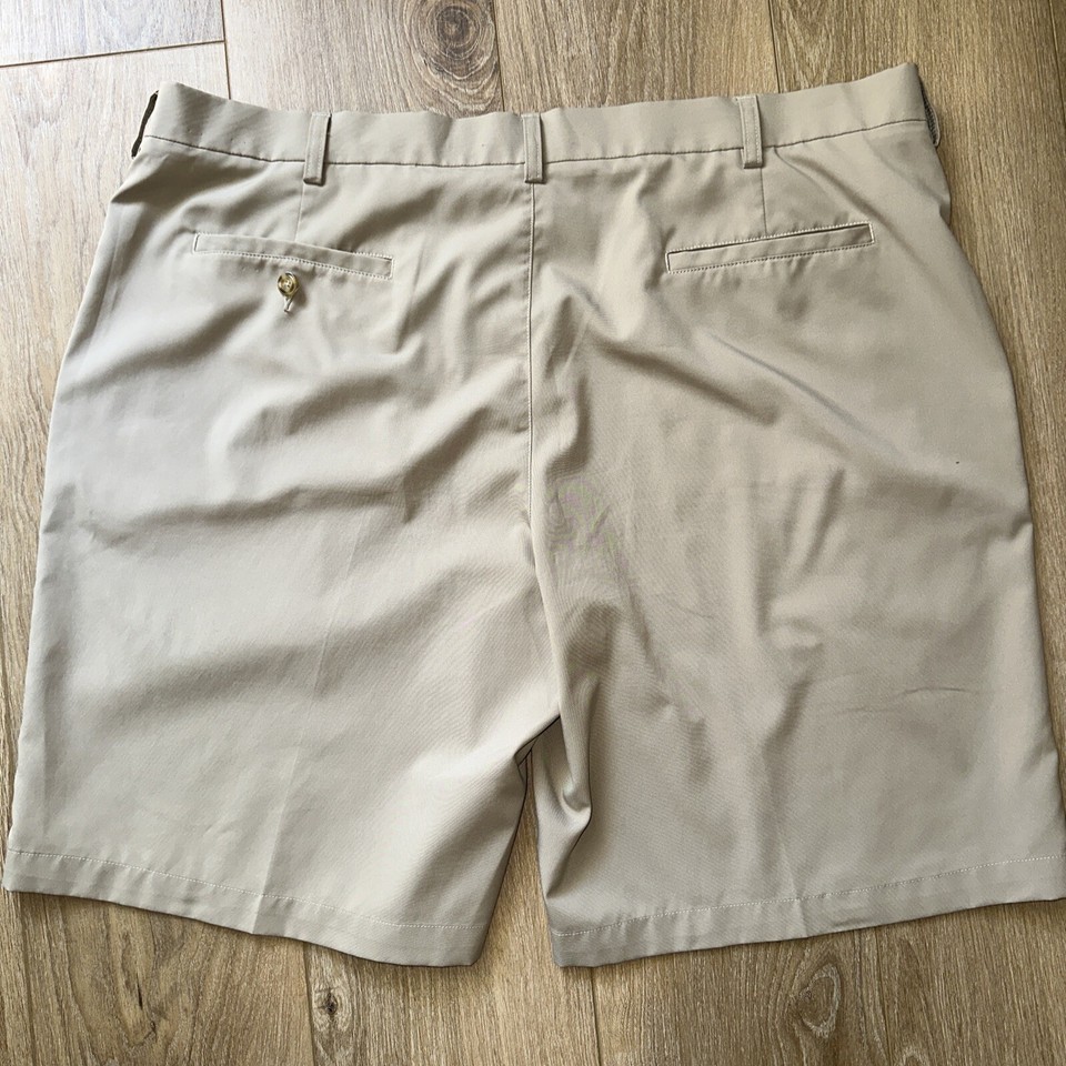 PGA Tour Men's Khaki Golf Shorts Size Lightweight 10" Inseam Flat Front ...
