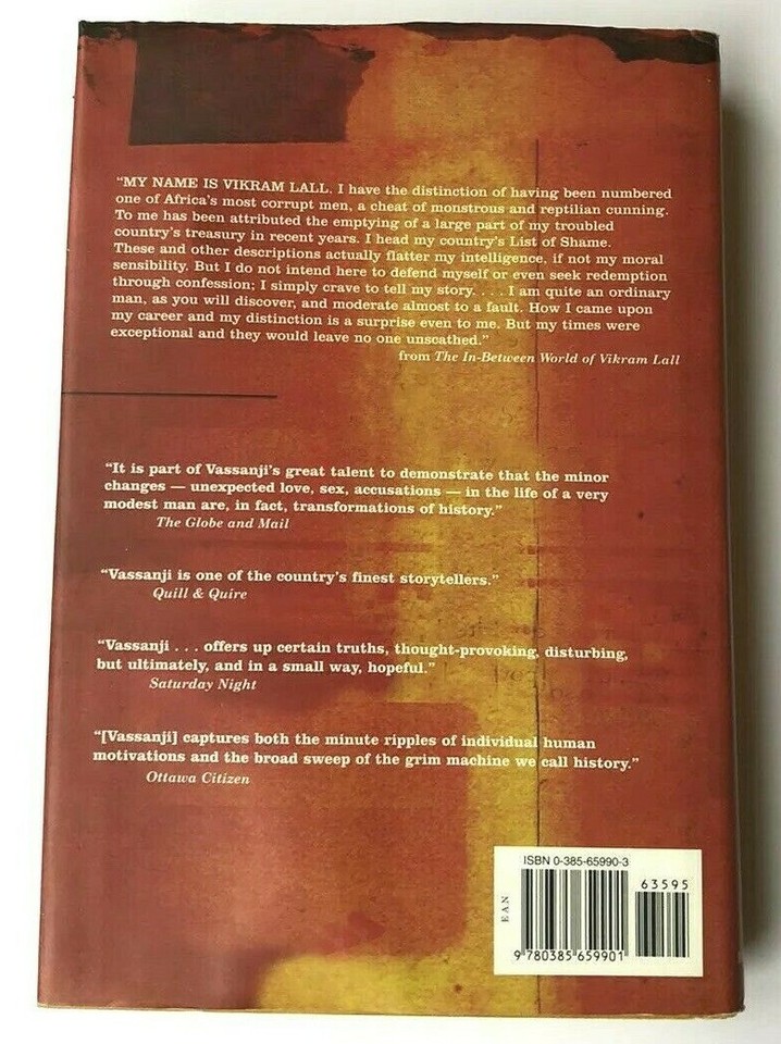 The In-Between World of Vikram Lall M.G. Vassanji (Hardcover, 2005) | eBay