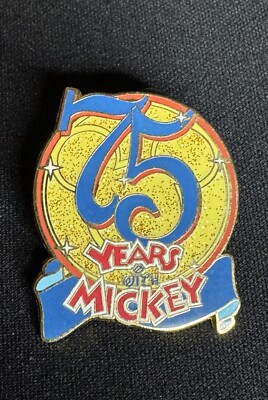 Disney 75 Years With Mickey Trading Pin. Sparkle Mickey Anniversary Pin ...