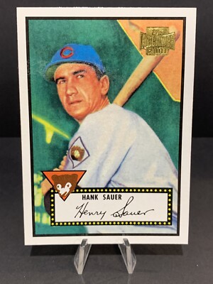 2001 TOPPS ARCHIVES HANK SAUER CHICAGO CUBS (CARD #14 OF 450) (1952 ...