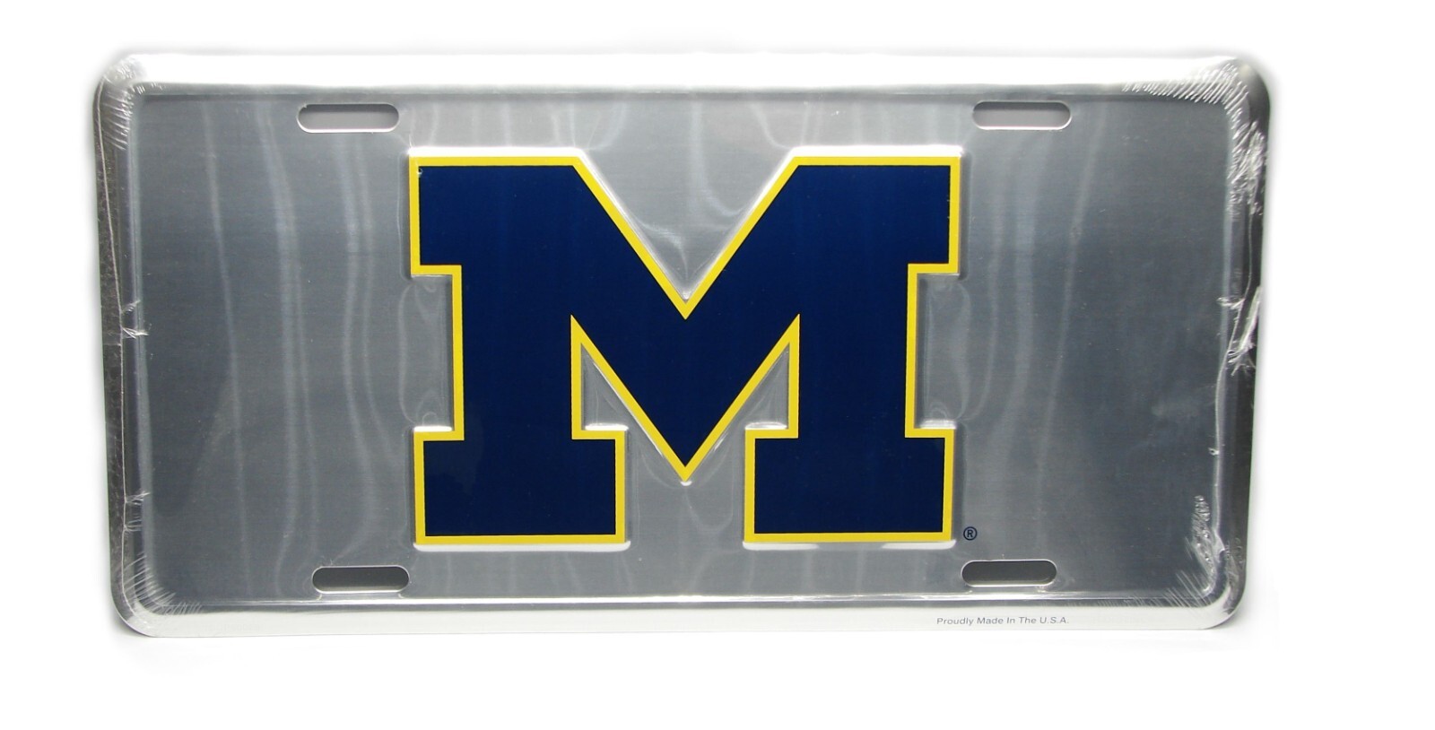 Licensed NCAA MICHIGAN WOLVERINES 3D EMBOSSED METAL CAR NOVELTY LICENSE ...