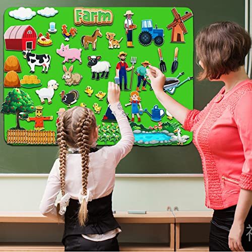 Farm Animals Flannel Felt Board Story Sets for Toddlers Preschool Large ...