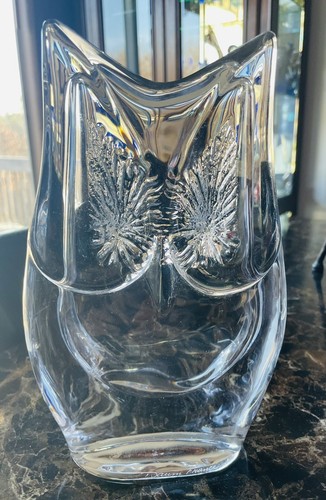Beautiful Vntg. DAUM Crystal Owl Figurine, Large Size! | eBay