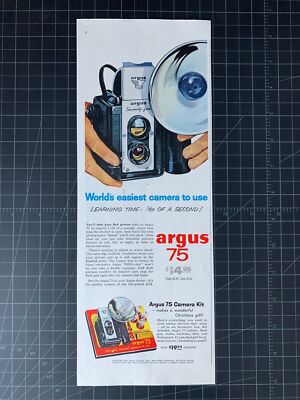 Vintage 1954 Argus 75 Camera Print Ad | eBay
