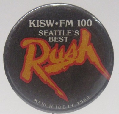 1980 Band RUSH Seattle KISW 1.25" celluloid pinback button b4 | eBay