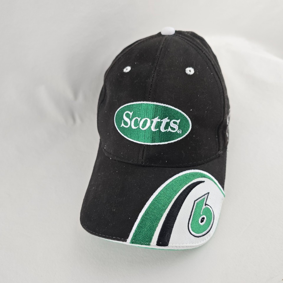 Mark Martin Hat Men Black Strapback Scotts Racing Cap Team Caliber ...