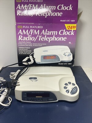 Tozai Am/fm Clock Radio/ Telephone Model ATC-1001 Works Vintage | eBay