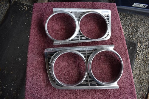 1963 Ford Galaxie, Fairlane Set/2 Left and Right headlight Bezels NICE ...
