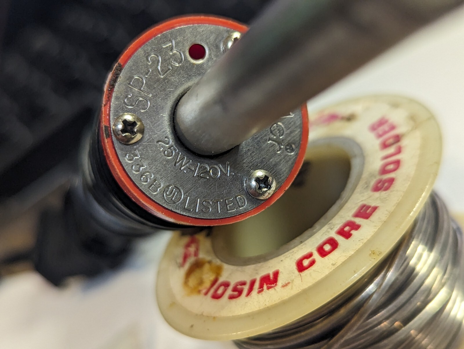 Weller SP23 Vintage Soldering Iron 25 Watt 120V and Archer Solder Lot ...