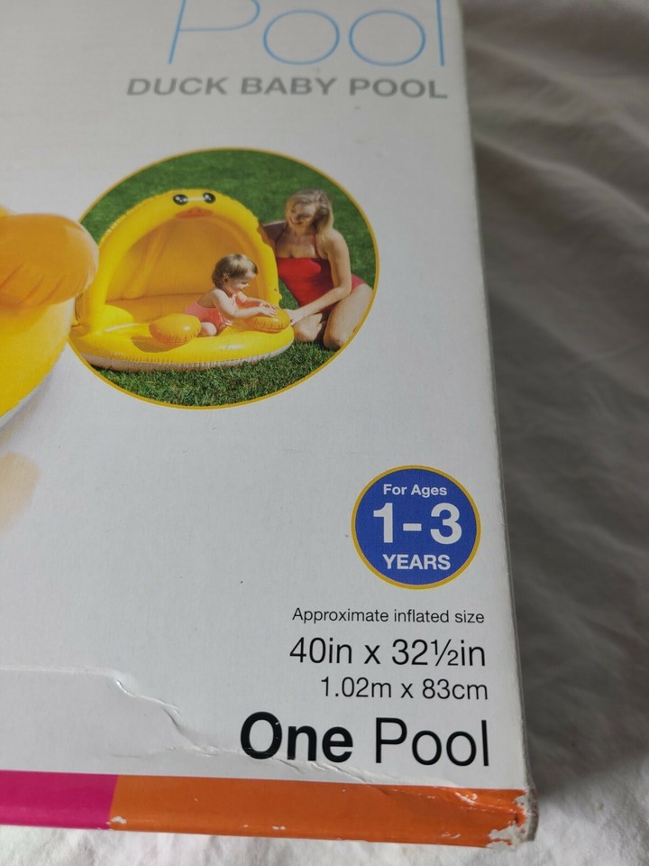 Intex Pool Duck Baby Inflatable Baby Pool, 40" × 36 1/2", for Ages 1-3 ...