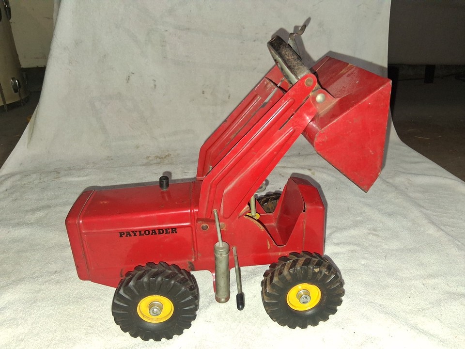 Vintage Red 1950s Nylint Toys Payloader Pressed Steel Front End Loader ...